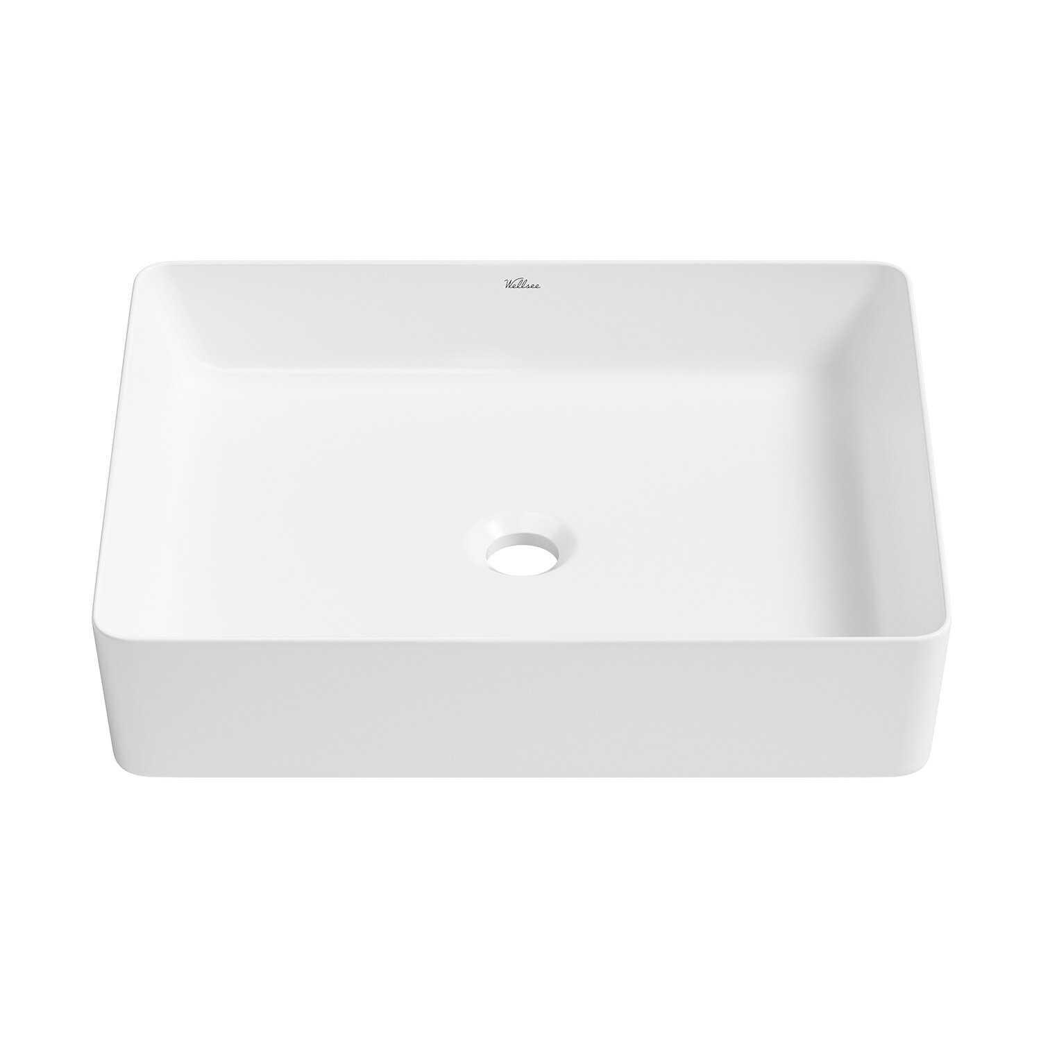 Накладная раковина в ванную комнату Wellsee FreeDom 2.0 323004000: прямоугольная раковина, ширина умывальника 51 см, цвет глянцевый белый