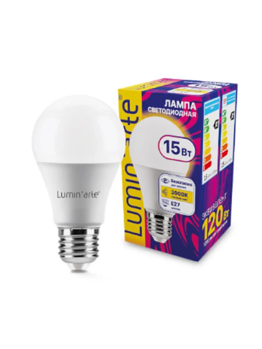 Светодиодная лампа Luminarte LSTD-A60-15W3KE27 15Вт 3000K E27
