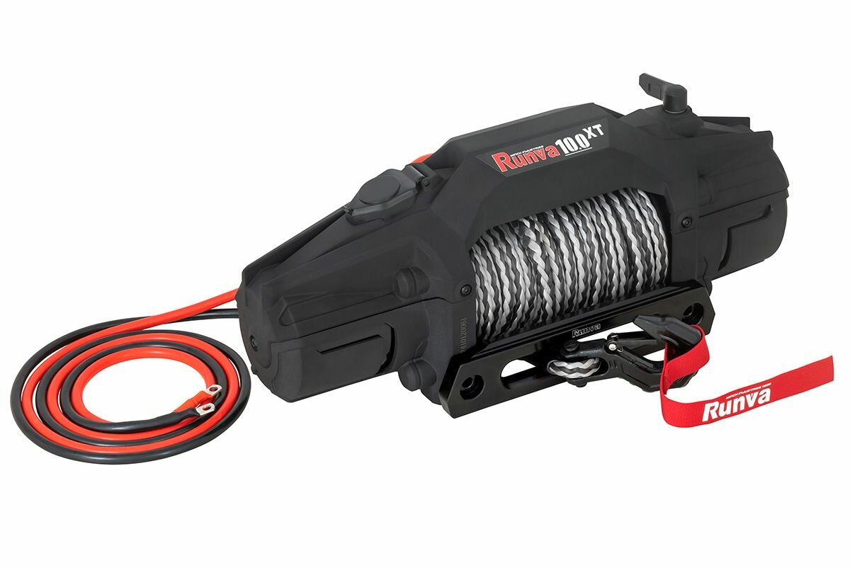 Лебёдка электрическая 12V Runva 10000 lbs 4500 кг синтетический трос EWXT10000FSR
