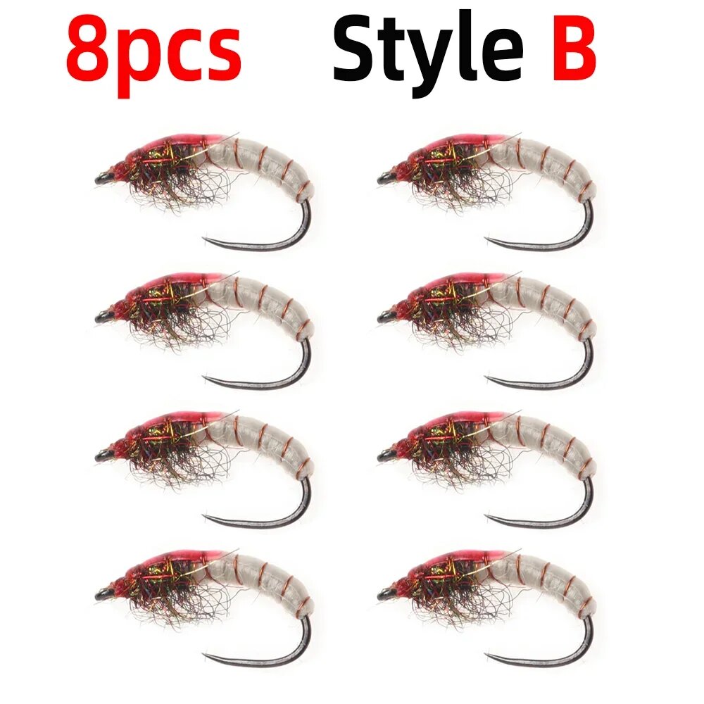 Wifreo Мушки для нахлыста Scud Fly 6 шт. 8pcs Style B