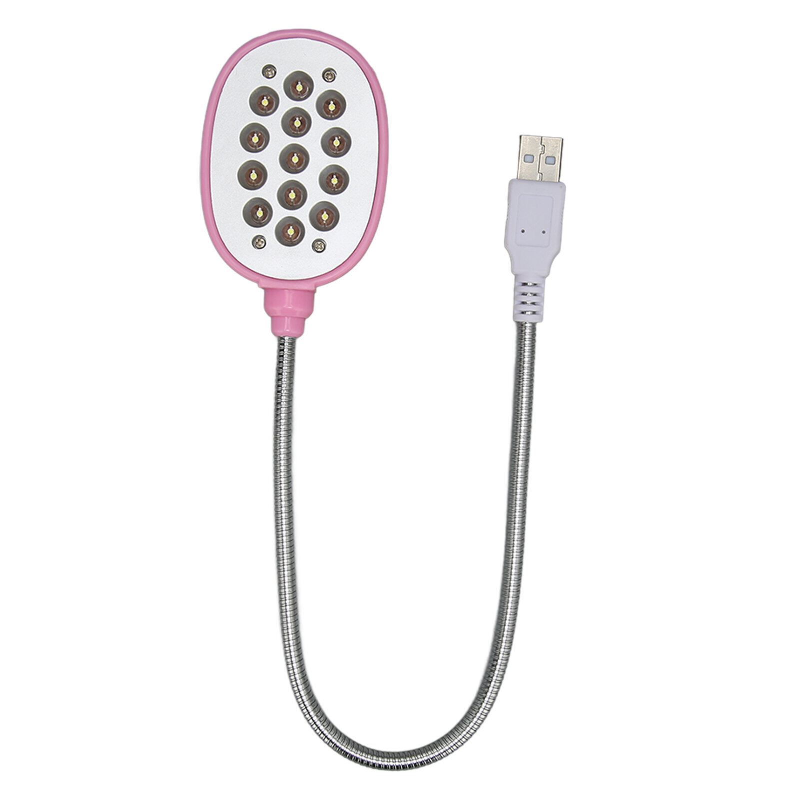 Светодиодный USB-фонарик с гибким штативом, вращающийся на 360 градусов, для защиты глаз, работы, чтения, кемпинга, портативный, розовый