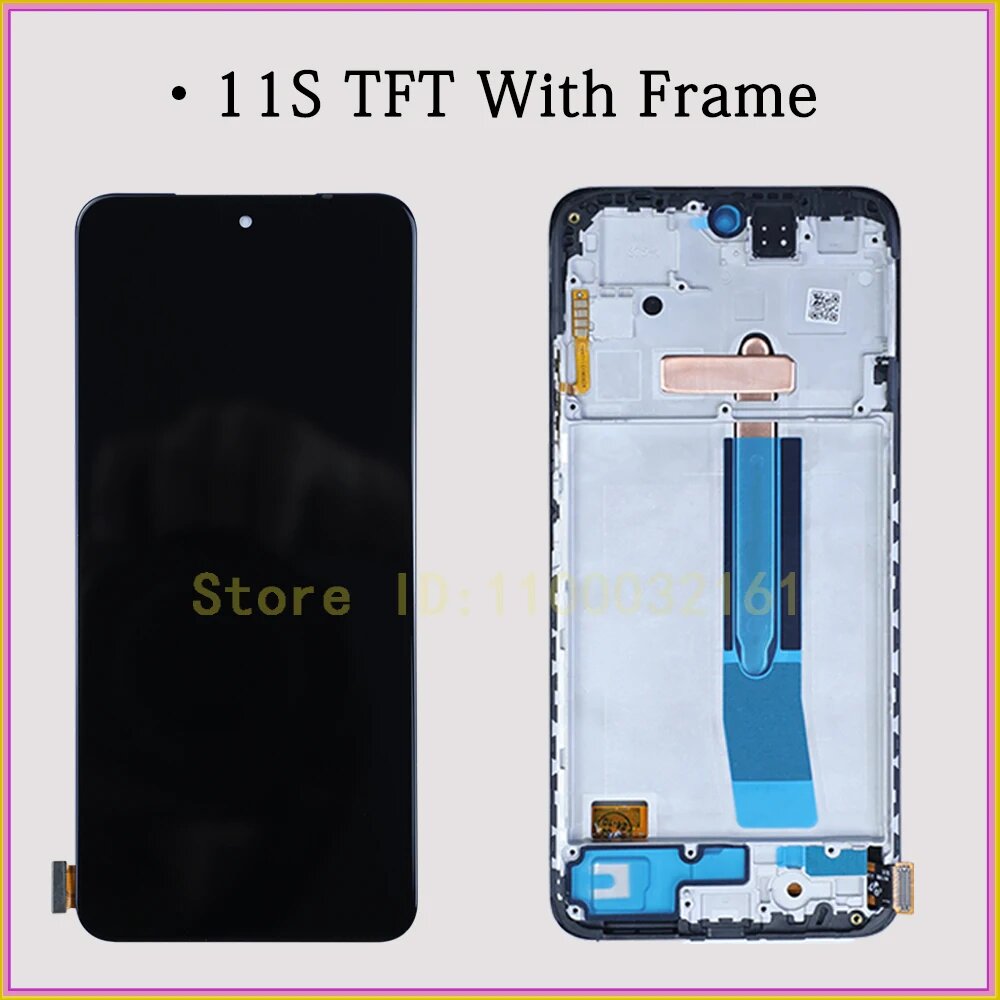 Протестированный ЖК-дисплей 6,43 дюйма для дисплея Xiaomi Redmi Note 11S 2201117 11S TFT With Frame