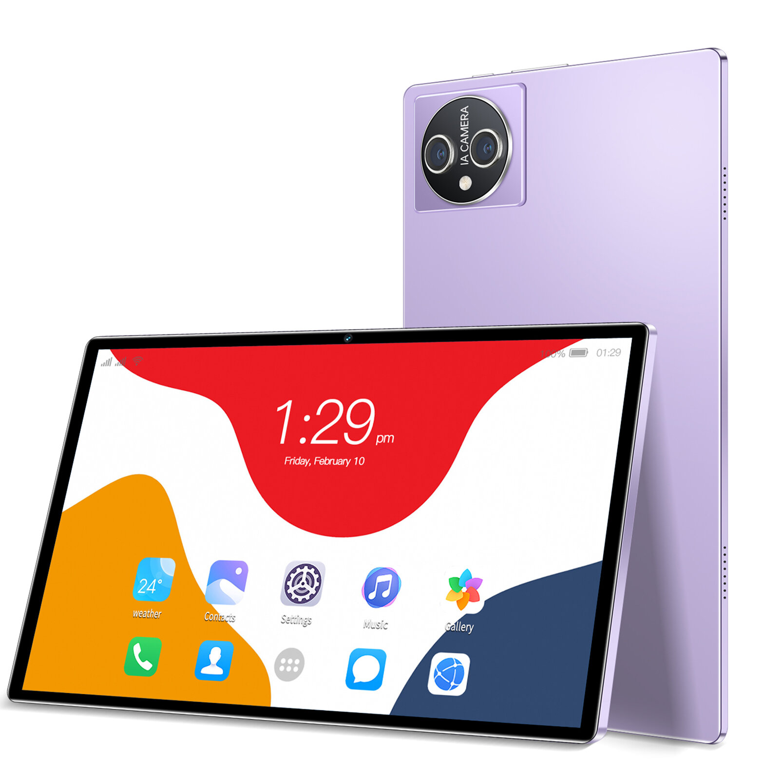 Планшет 8GB+256GB 10.1 дюйм 5G вызов 10-ядерный процессор MTK6797 expandable память 128GB BT5.0 7000mAh батарея Purple Black Blue EU US UK AU розетка Android 12 1960*1080 разрешение 8МПовая камера 16МП задняя камера 2.4G/5G Wi-Fi 0.5кг