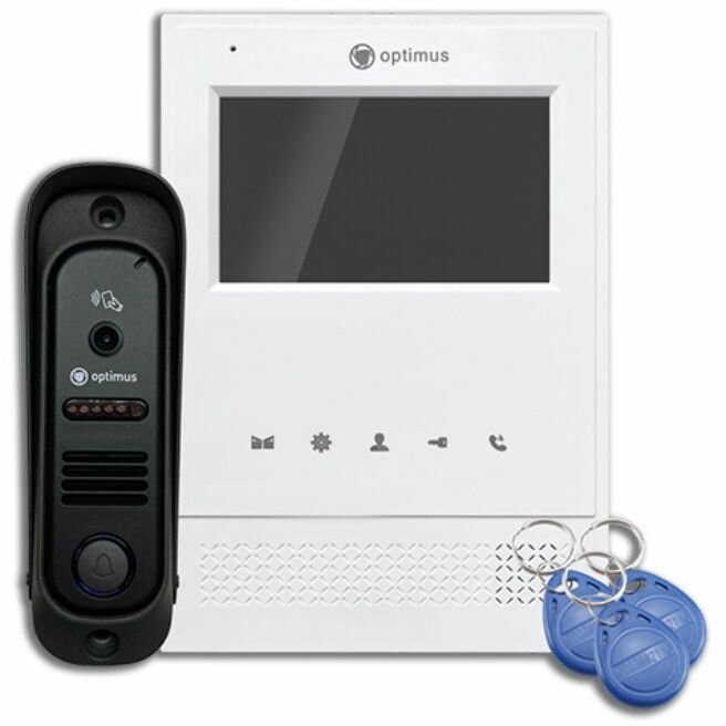 Комплект видеодомофона Optimus Leader 2.0 IK-4.0 (w+b) Комплект видеодомофона