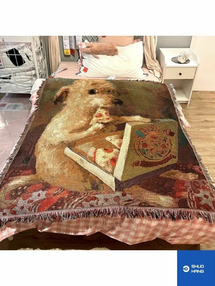 SHUOHANG Плед жаккардовый, пончо Декоративное одеяло , Софт, 160 см х 130 см