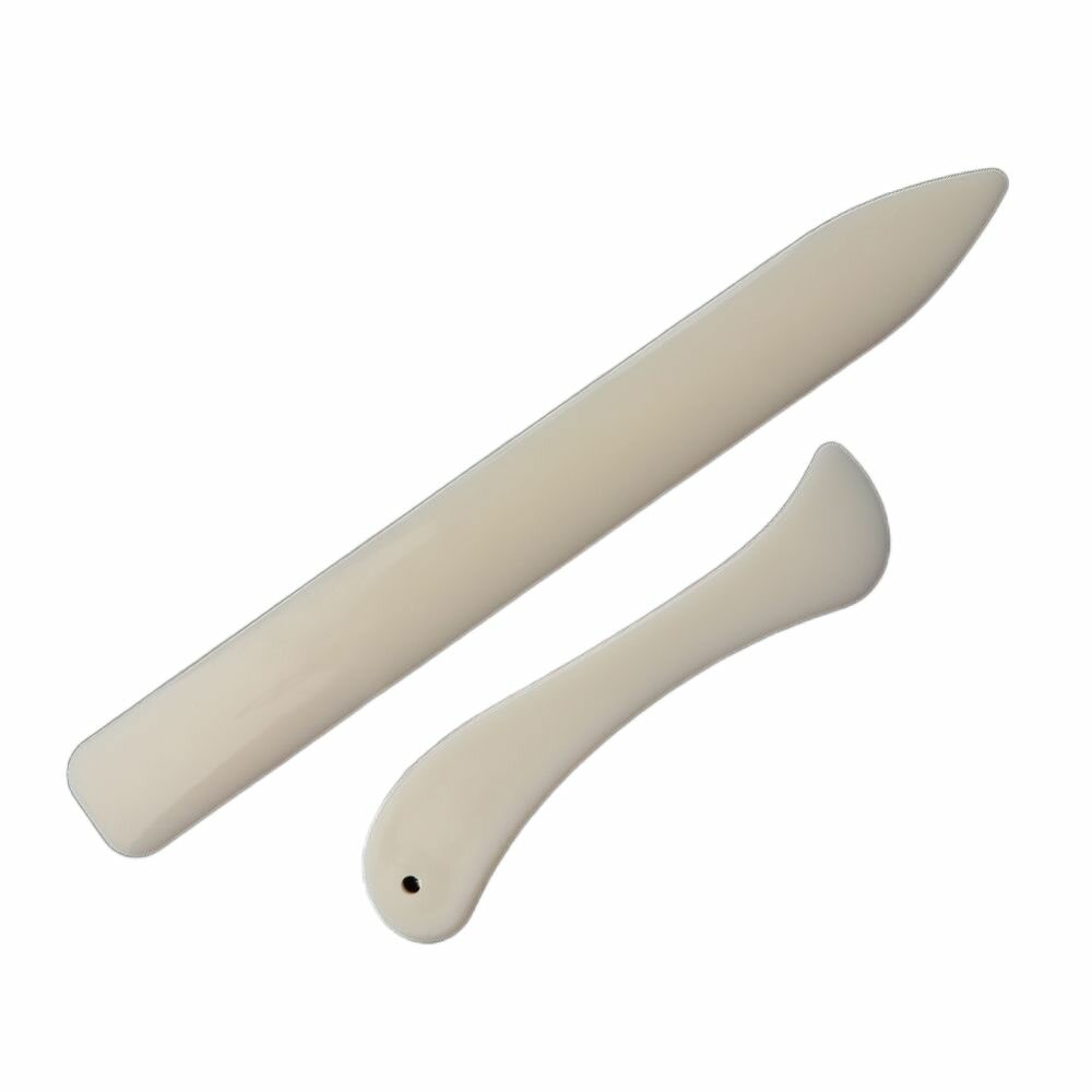 Пластиковая костяная папка и маркер складок, набор 2 шт (20,5 см и 12 см) для сгибания, разглаживания и полировки бумаги для скрапбукинга, переплёта и шитья