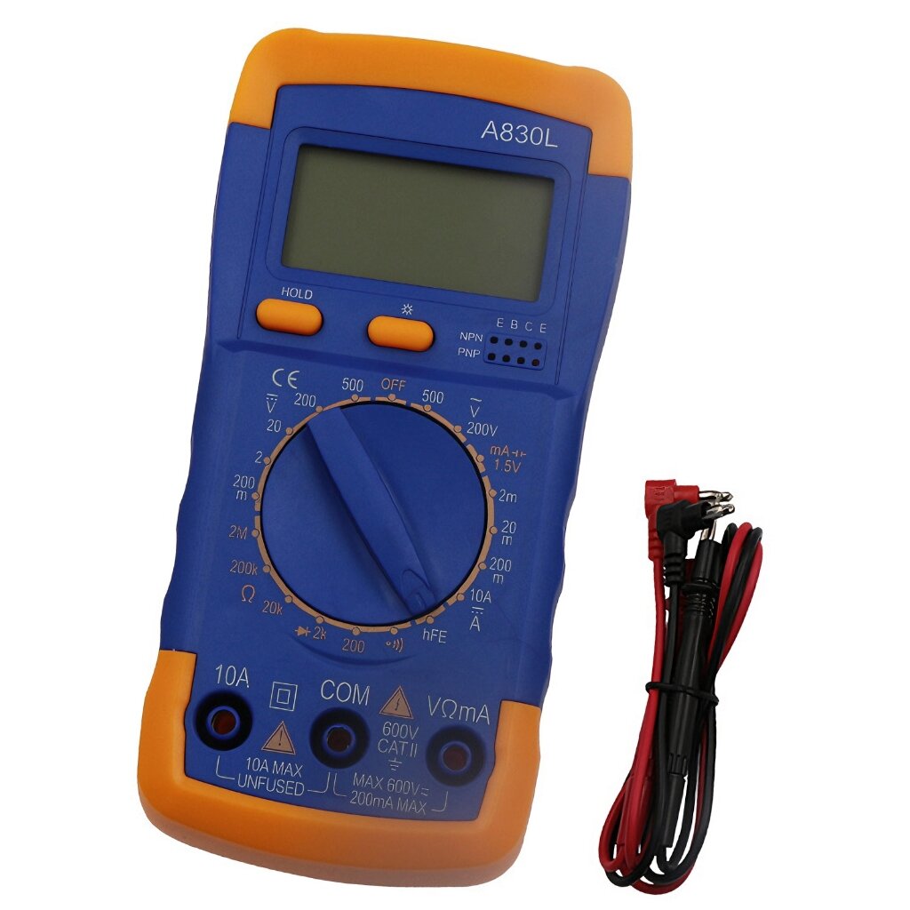 Ручной цифровой мультиметр A830L multimeter (без батареи)-A830L сине-желтый