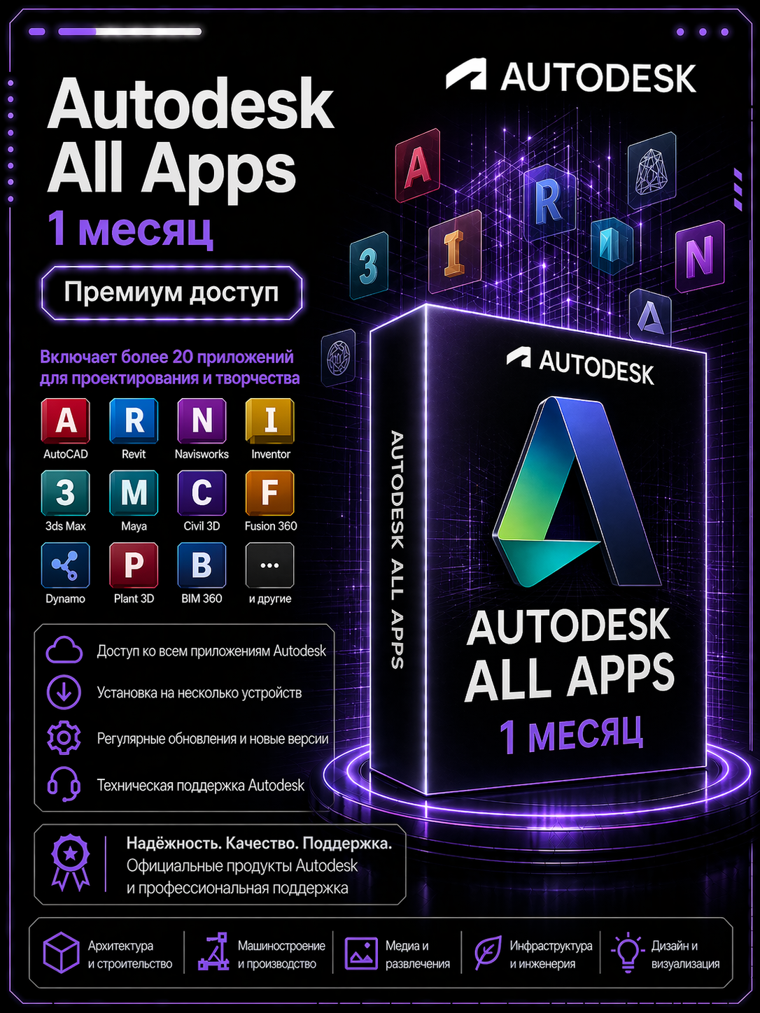 Autodesk All Apps 2027 • 43 программы • Доступ официальный • Win/Mac