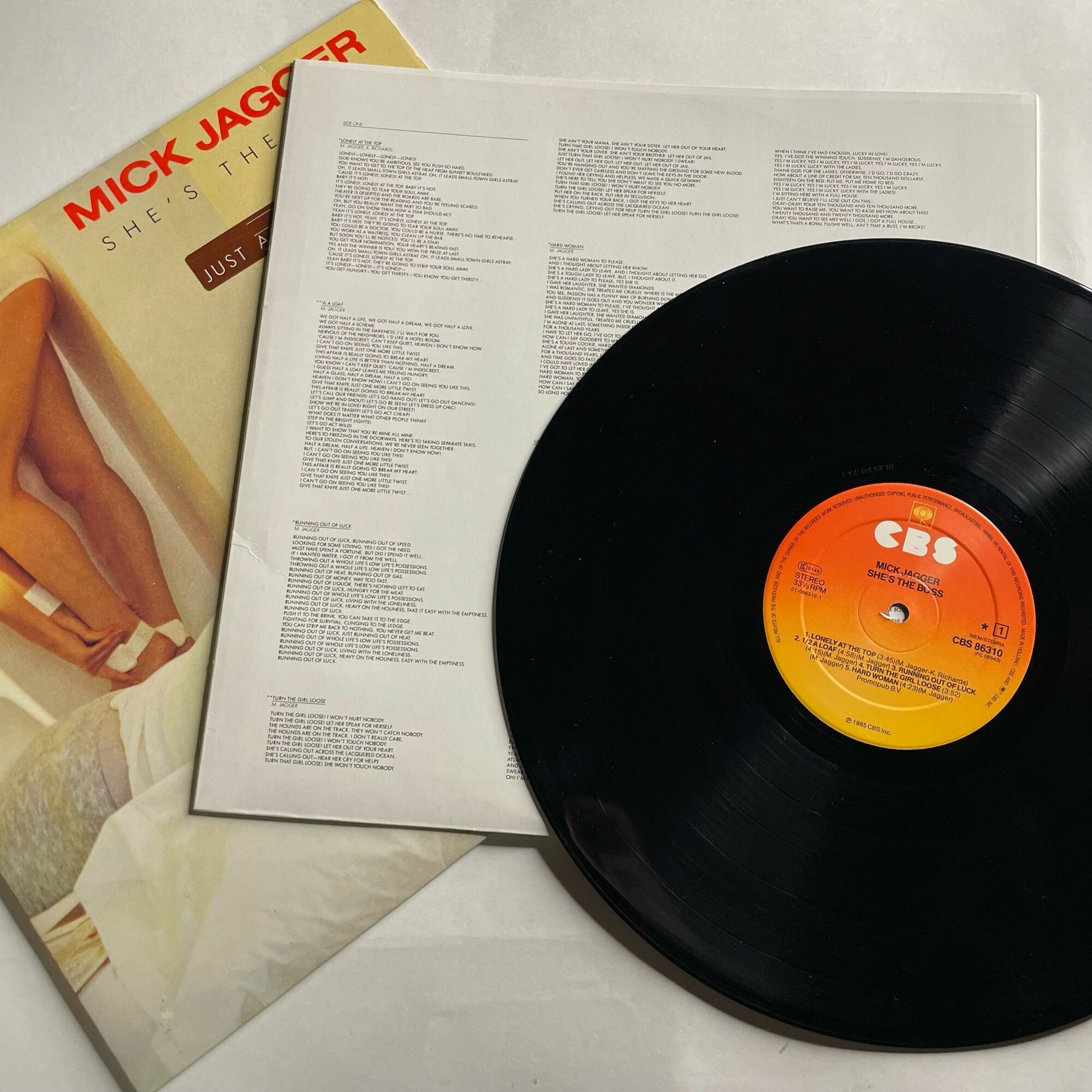 Винтажная виниловая пластинка LP Mick Jagger She's The Boss (Нидерланды 1985)