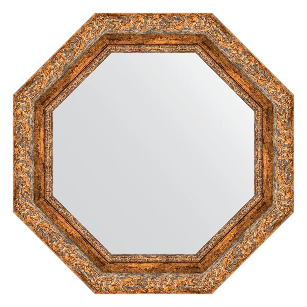 Зеркало Evoform Octagon BY 7336 85 85 см, в бронзовой раме, зеркало настенное в ванную
