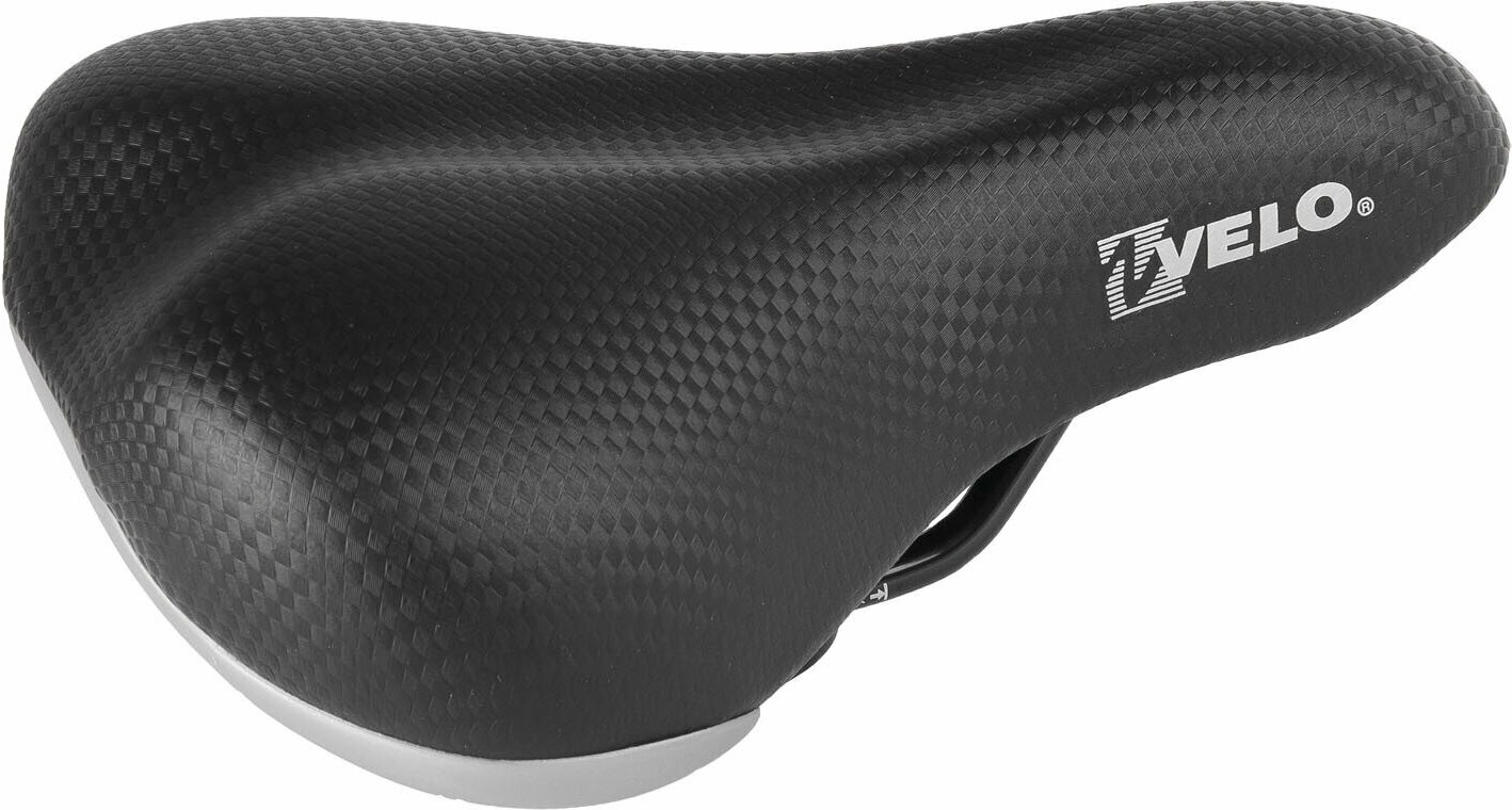Седло велосипедное детское VELO CHILD, 205х152мм, универсальное, 12-16", черное