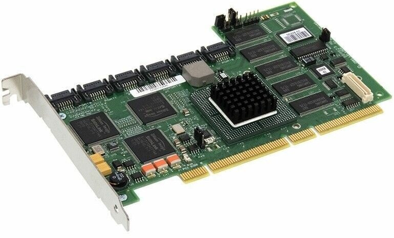 Контроллер Intel PCI-X, 6-port SATA, 64 MB ECC SDRAM, RAID 0, 1, 5, 10, 50, 3Gb/s SER523