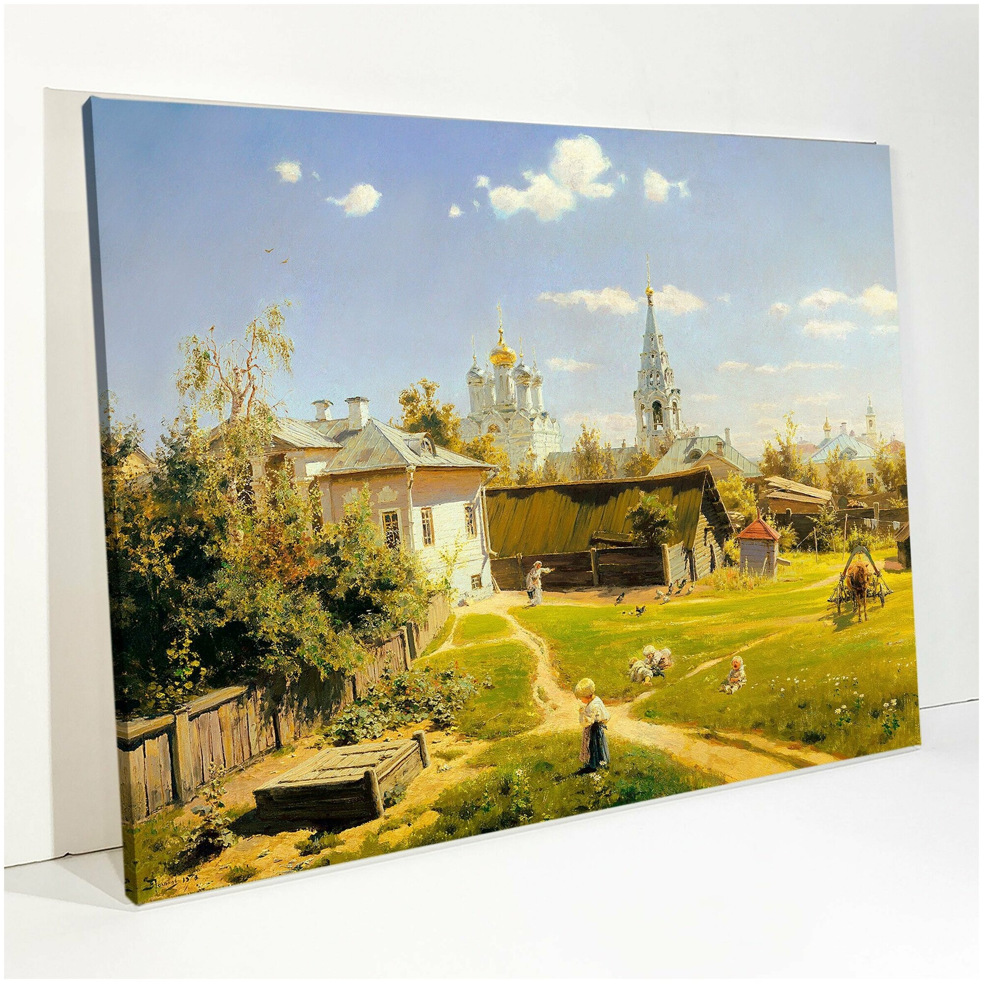 Картина Московский Дворик Поленов - картина на холсте 30х36см