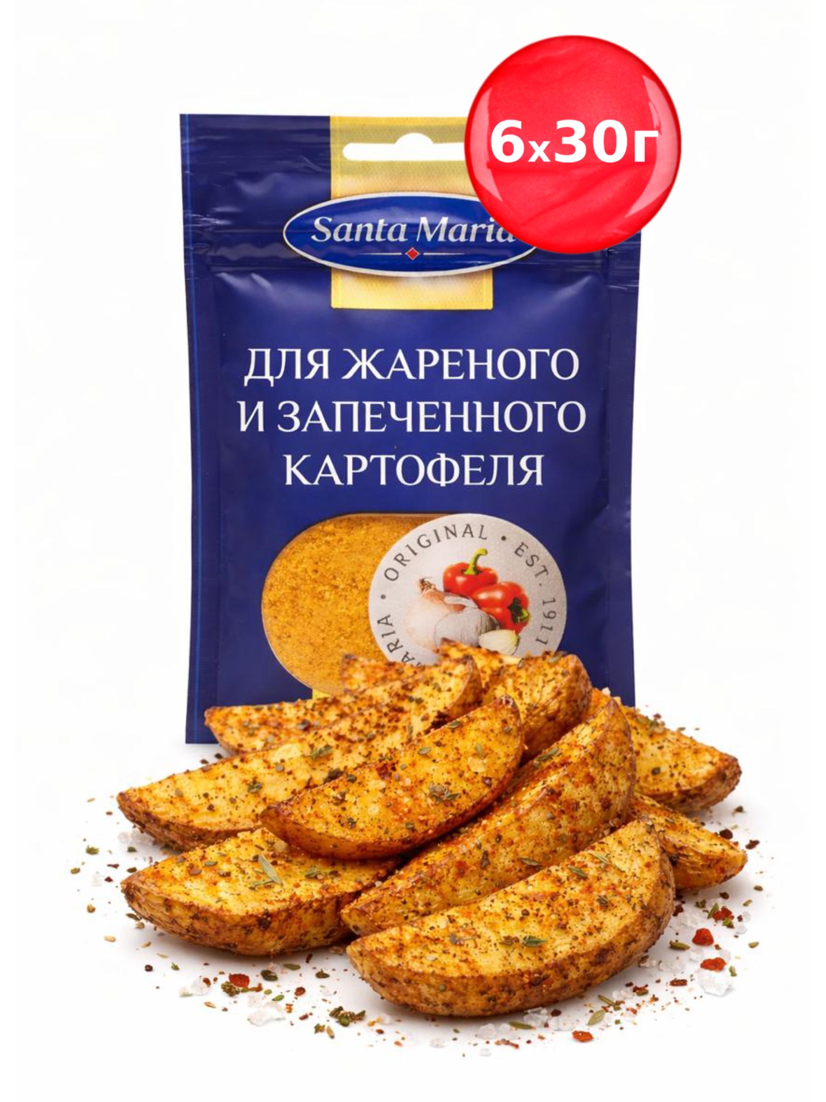 Приправа для картофеля Santa Maria 30 г х 6 шт, специи для жареного и запечённого картофеля