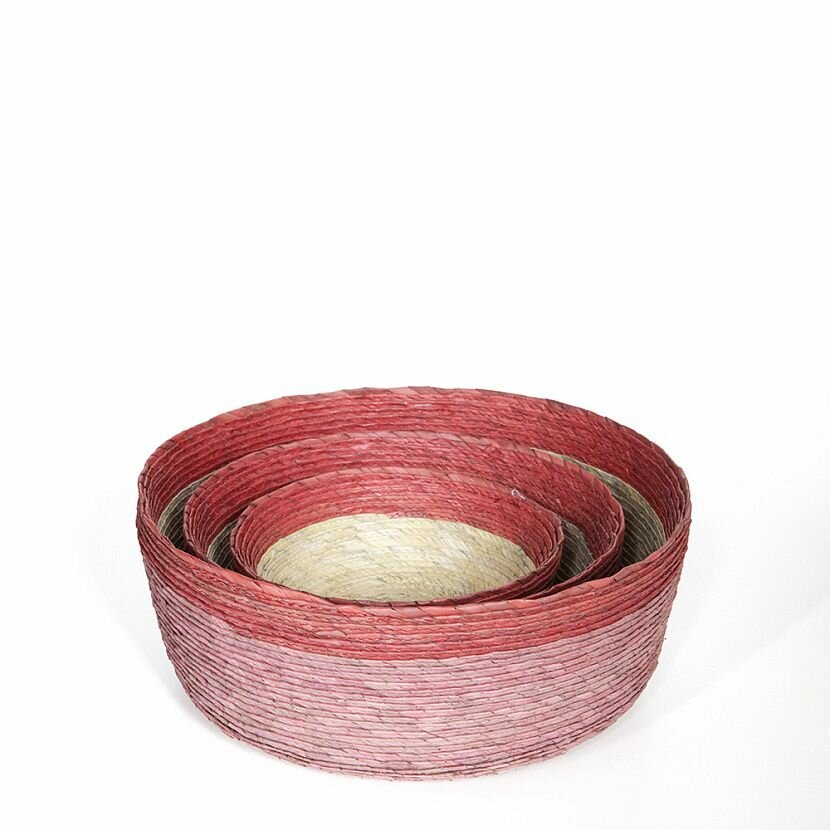 Round Flamingo Набор корзин 3 шт.