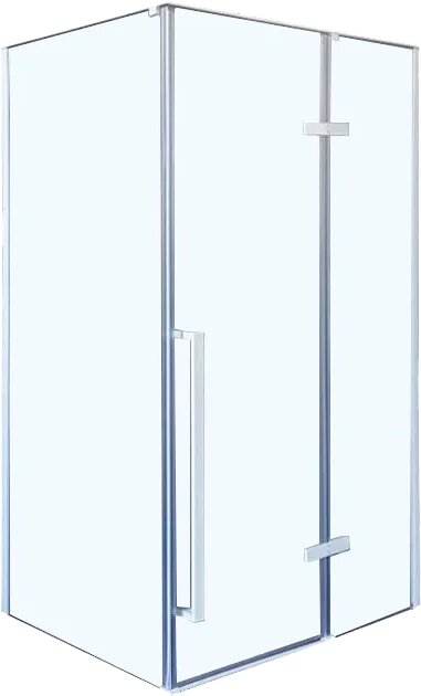 Душевой уголок Ceruttispa C1АW без поддона, стеклянный, 118x88, с распашными дверями, прямоугольный, белый