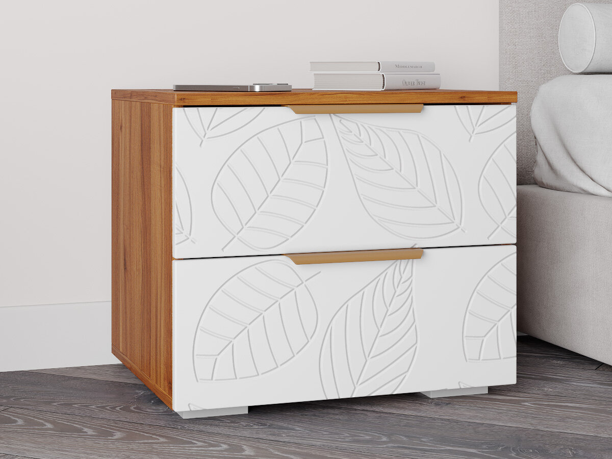 Тумба прикроватная Асти-2 Белый для документов для книг для обуви для одежды для посуды 50*44*42