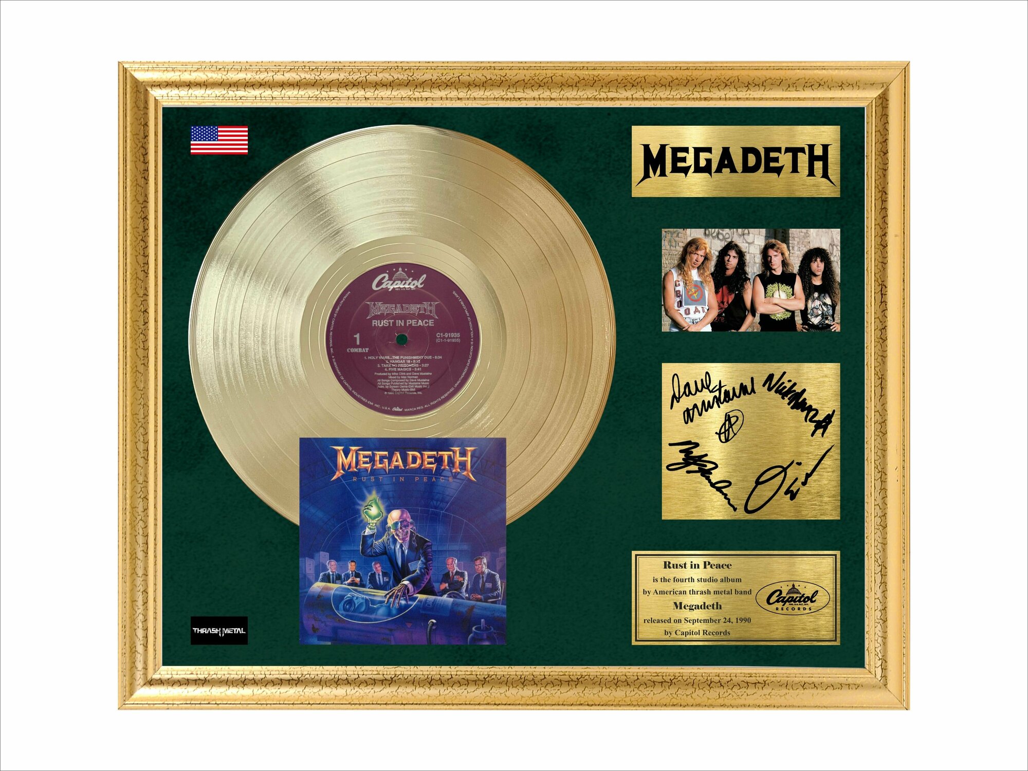 Megadeth подарочный диск в рамке 45х55см