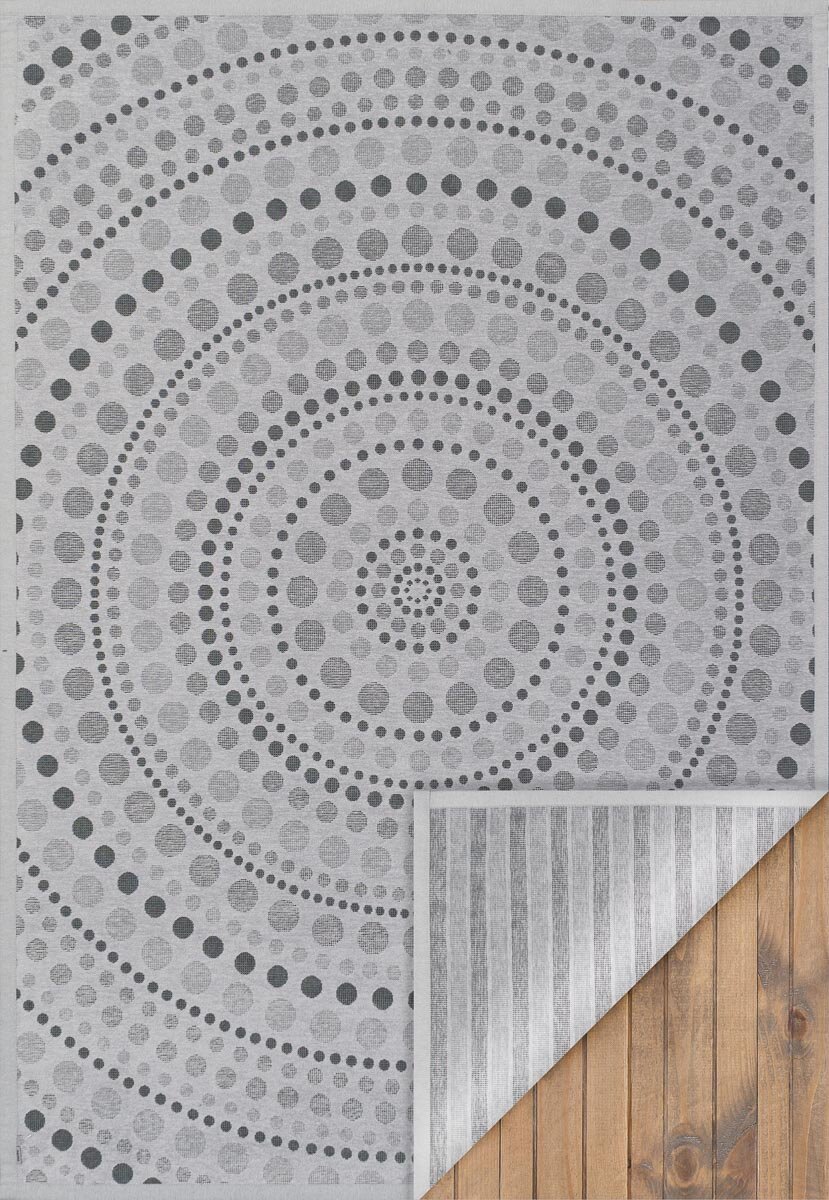Ковер безворсовый хлопковый 160*230 см Smart Weave Oola-Silver