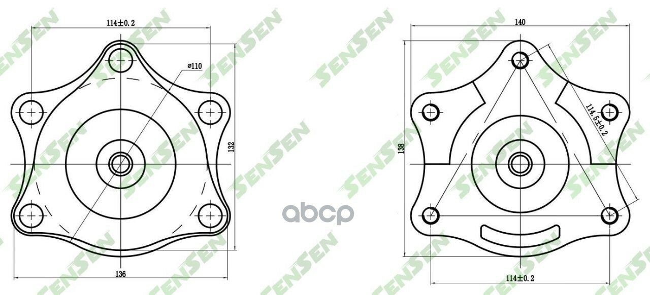 Опора переднего амортизатора HONDA CR-V RE3/RE4 07- для HONDA CR-V (2007-2012) SENSEN M61072 Sensen арт. M61072
