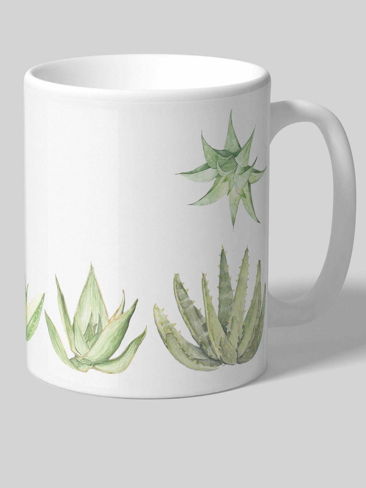 Кружка cooperative.moscow " Алоэ цветок " (кружка с Алоэ , Алоэ , кружка с цветком, кружка Алоэ , подарок с любовью, кружка с цветами, цветы, цветок) , 330 мл, 1 шт