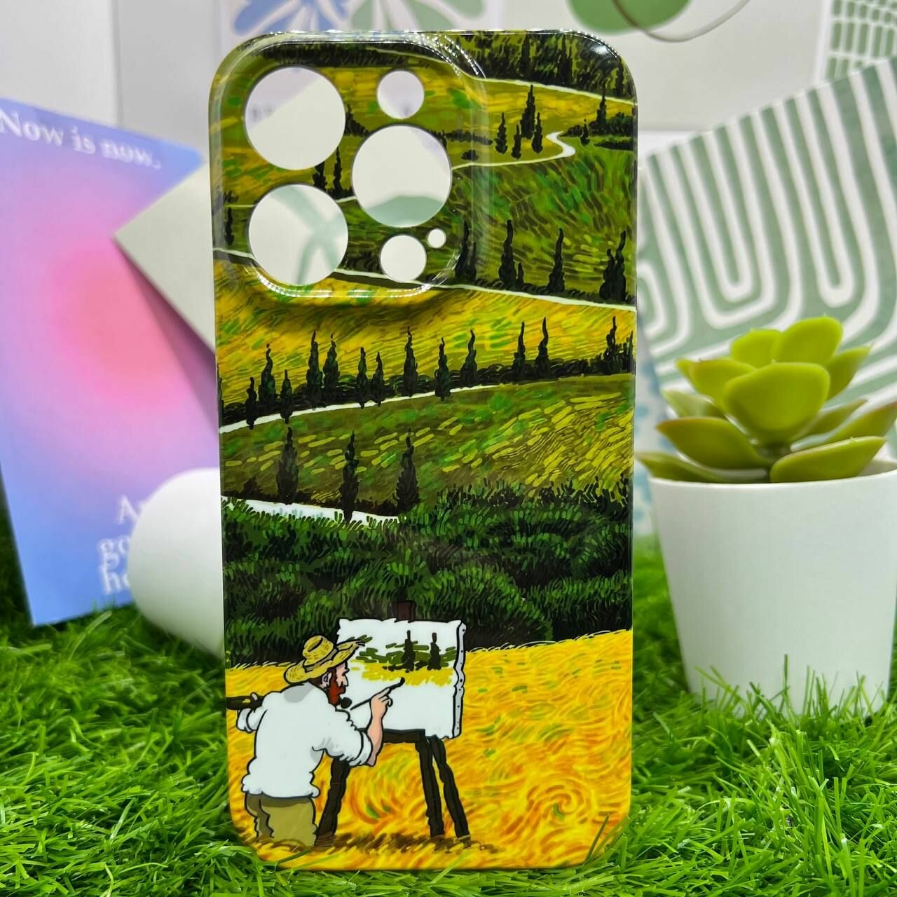 Чехол с принтом на айфон 14 про / Чехол на iPhone 14 pro / объемный чехол защита камеры противоударный