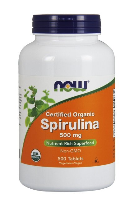 Spirulina 500 mg NOW (500 таб)
