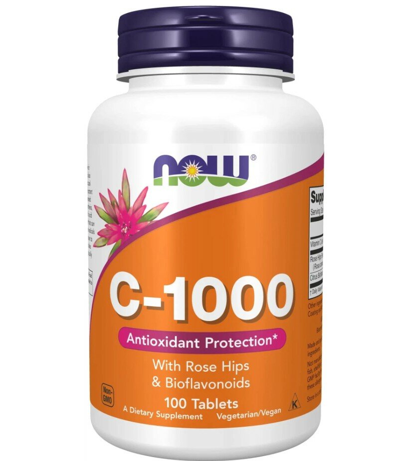 Витамины Vitamin C 1000mg with Rose Hips and Bioflavonoids 100 tabs Now