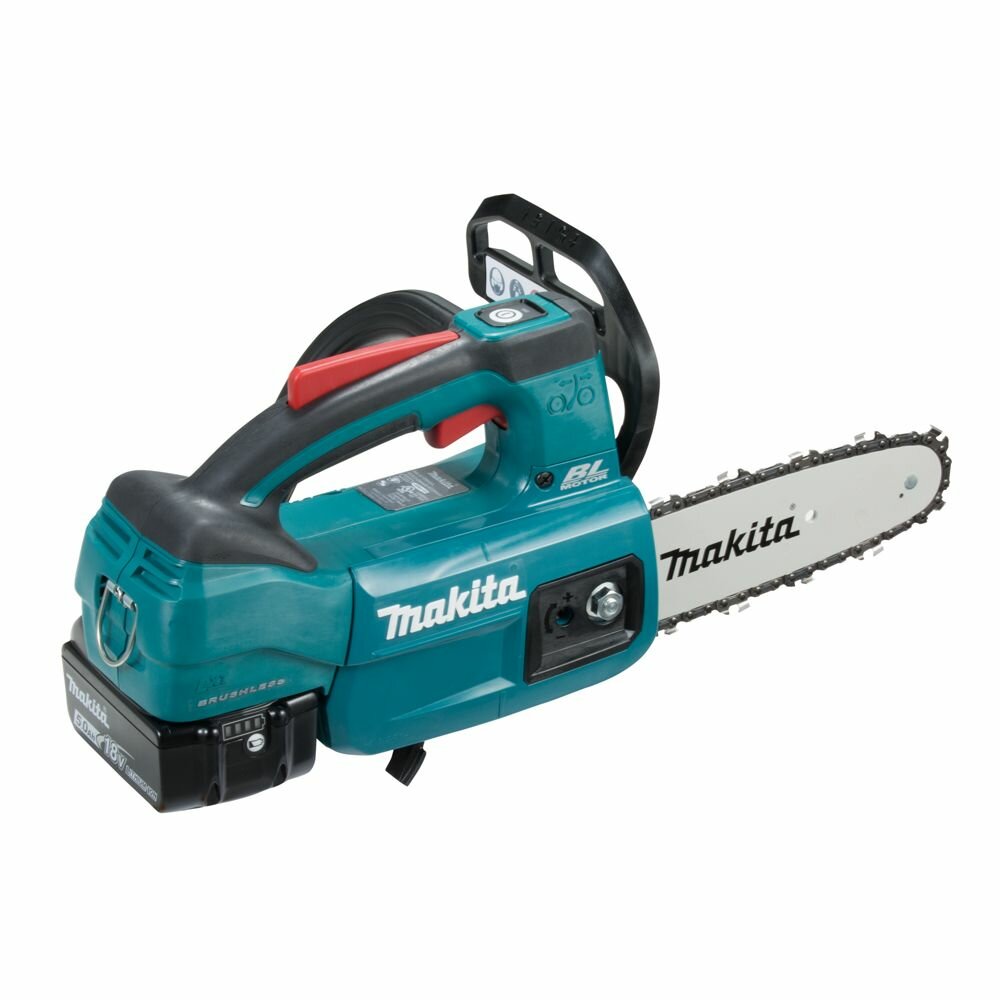 Аккумуляторная цепная пила Makita, 18 В, 20 см, с АКБ 3 Ач и ЗУ, DUC204SF