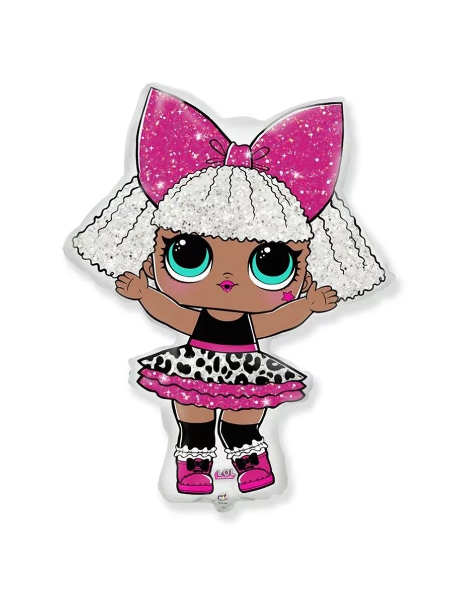 Кукла ЛОЛ Дива мини / LOL Diva, фольгированный шар (14"/36 см ) 1 шт. / FLEX METAL, Испания