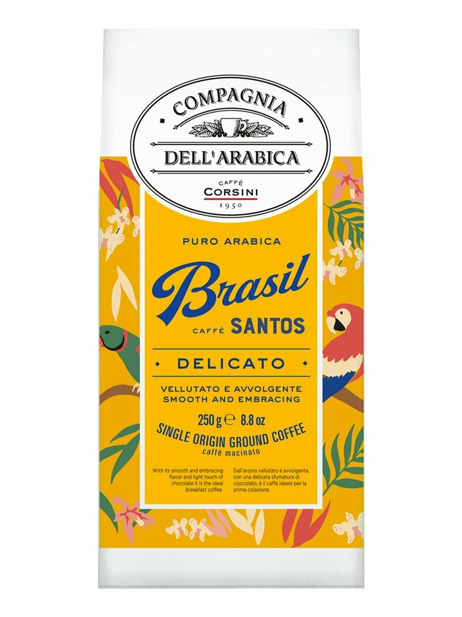 Кофе молотый Compagnia Dell'Arabica Brasil Santos 250г