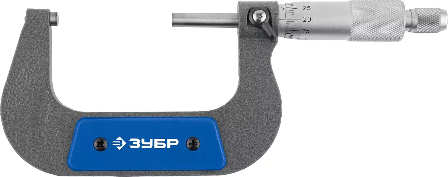Гладкий механический микрометр ЗУБР 75-100 мм 34480-75