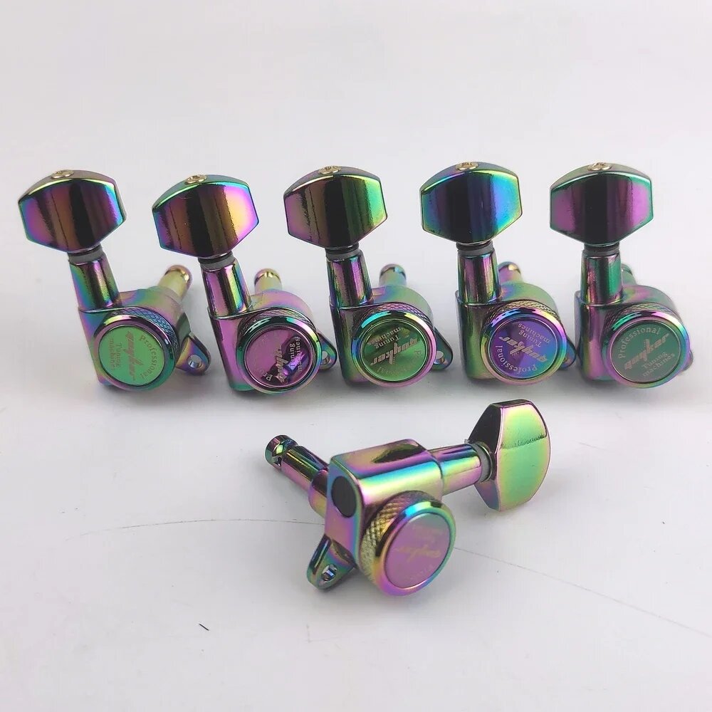 GUYKER Механические тюнеры для гитары 1:18 Chameleon Rainbow 6R