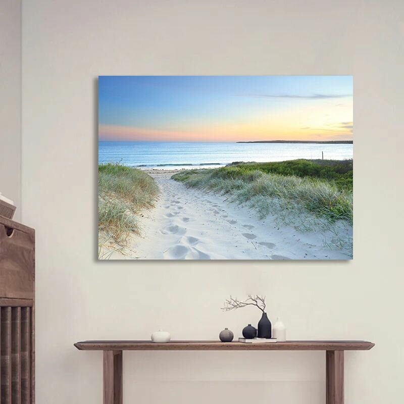 Картина "Берег моря", 20x30см, поп-арт, на холсте, деревянная рама