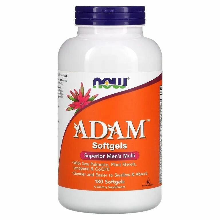 NOW Adam Men's Multi (180 гел. капс) Комплекс витаминов для мужского здоровья