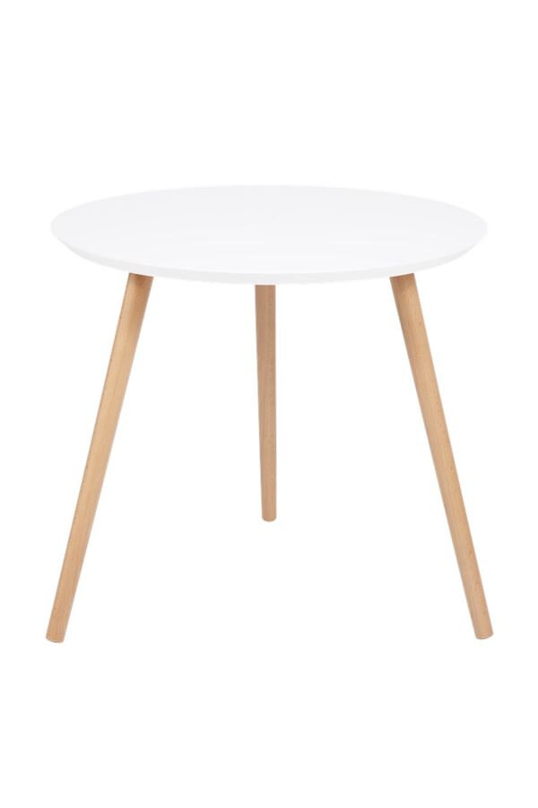 Стол журнальный "Омега 1" (Белый / Натуральный / без шпона)