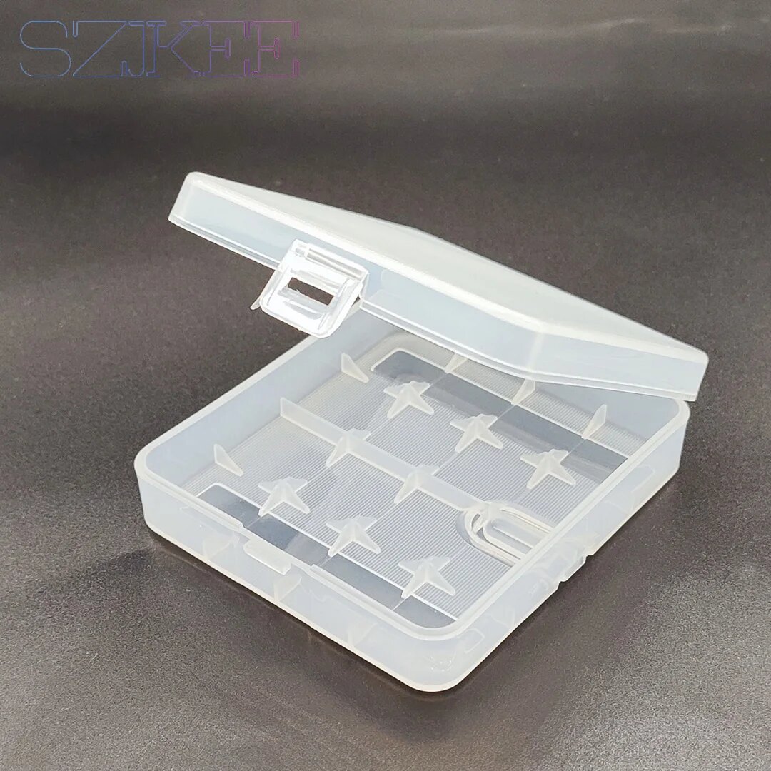 18650 Ящик для хранения батарей 18650 Жесткий чехол-держатель Перезаряжаемая батарея Power Bank Пластиковый корпус Прозрачный