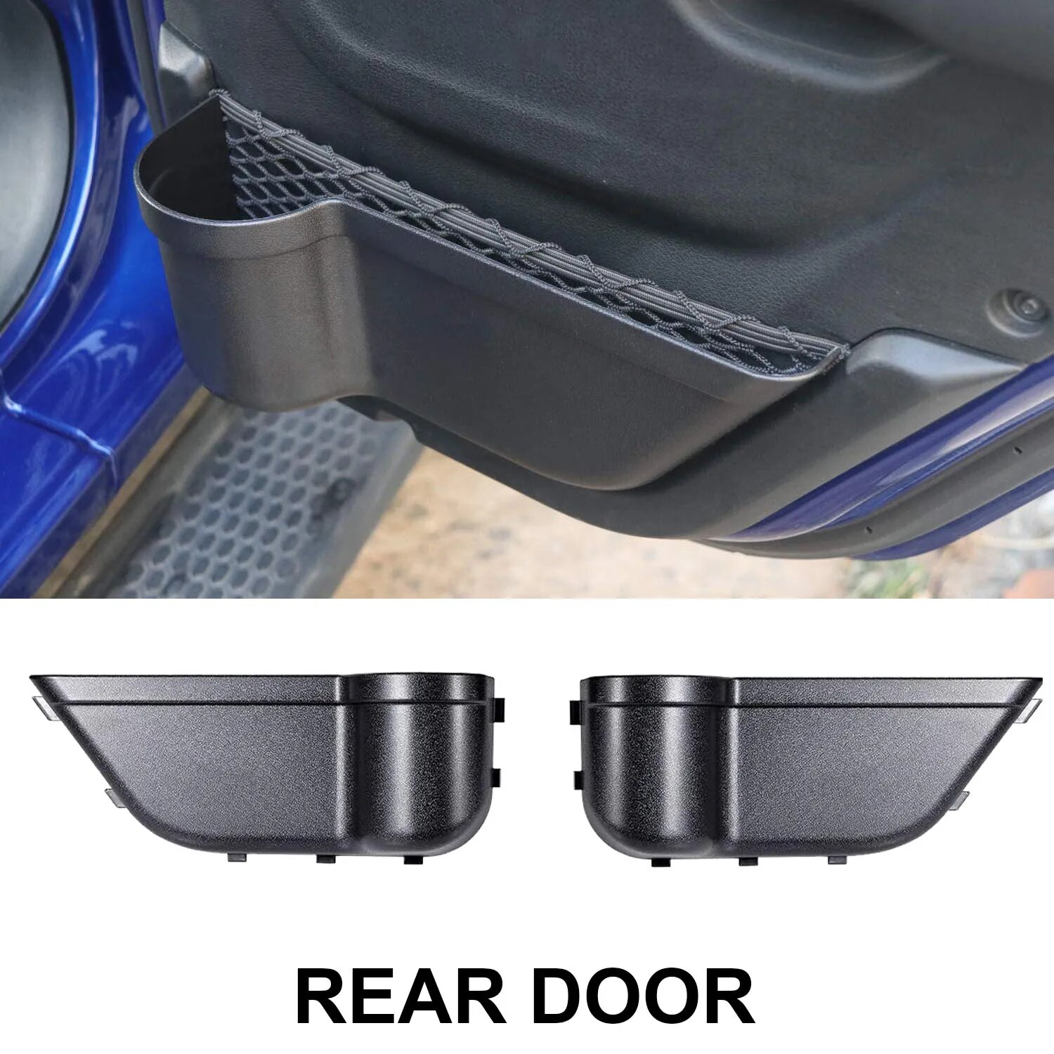 Для Jeep Wrangler JL & Unlimited Sport Sahara Rubicon 2018 2019 2020 2021 коробка для хранения передней и задней боковой двери автомобильные аксессуары Rear