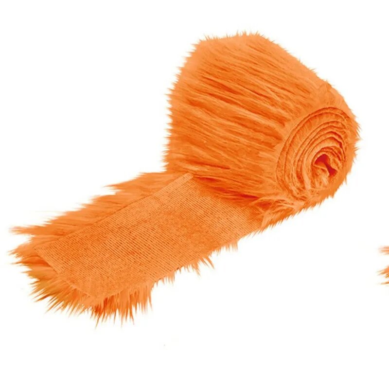 Ленты из искусственного меха енота для рукоделия Оранжевый, Orange 5CMx1.5M