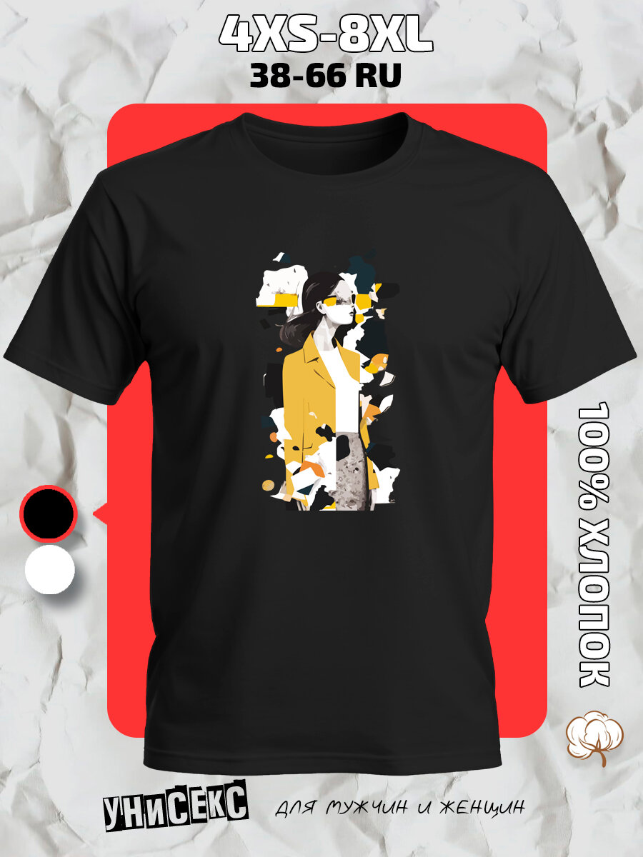 Футболка с принтом девушкой