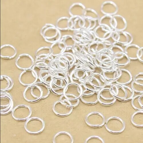 Металлические открытые кольца для ювелирного дела 4-12 мм 200 шт 1.2x12mm 100pcs, silver