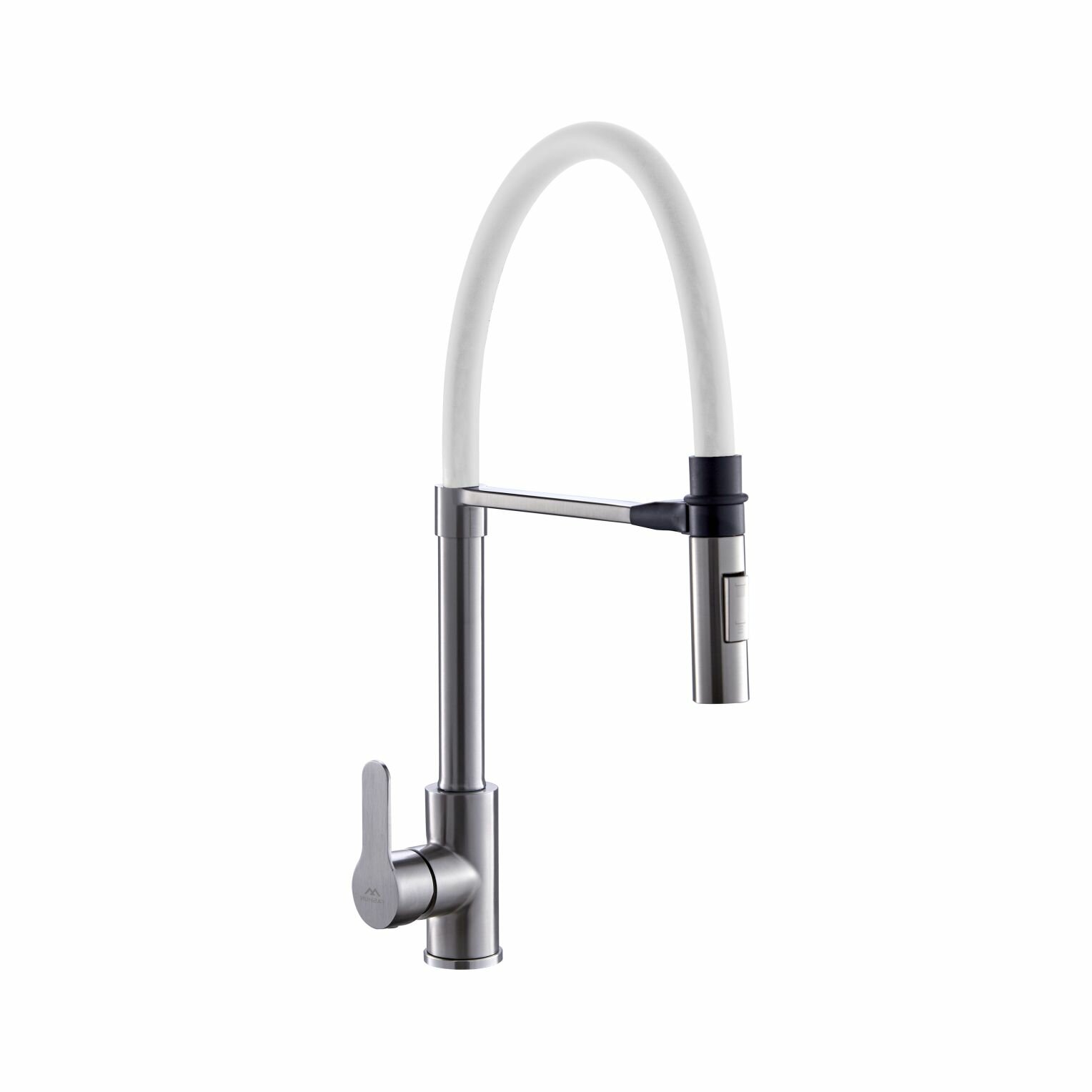 Смеситель для кухни с силиконовым изливом и магнитным фиксатором, белый