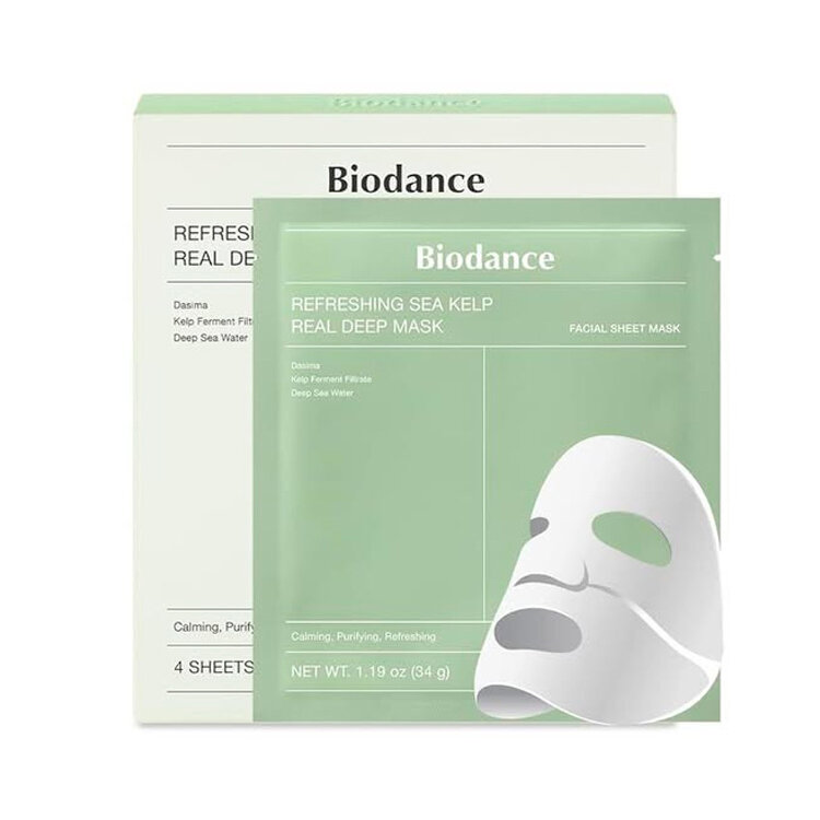 Biodance Refreshing Sea Kelp Real Deep Mask успокаивающая гидрогелевая маска с водорослями