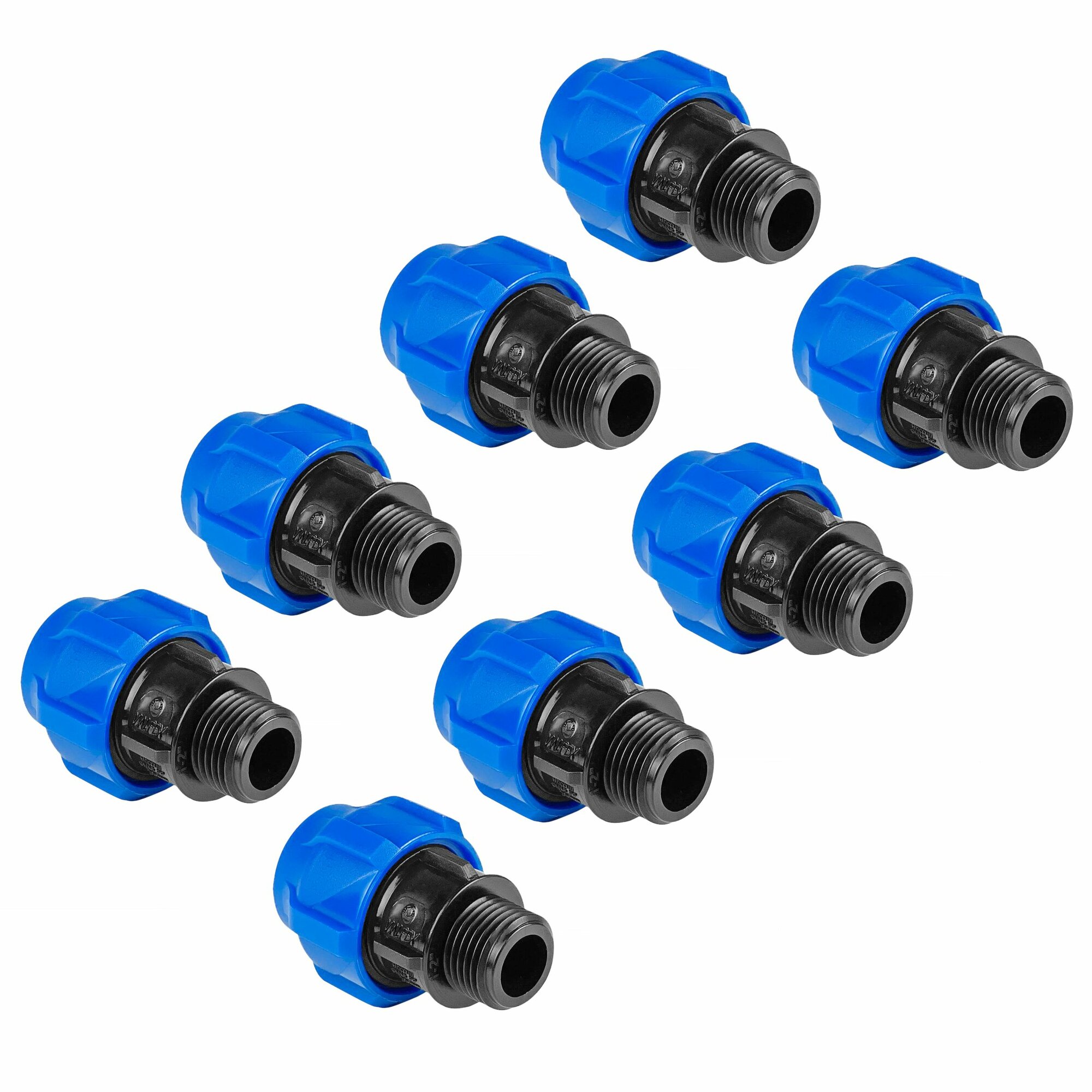 Муфта ПНД 20 - 1/2" цанга / наружная резьба PN16 (8 штук)