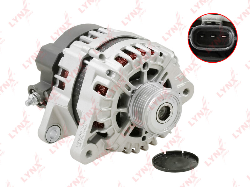 Генератор LYNXauto EA-1290. Для HYUNDAI Хендаи ix35 2.0D 09>/Santa Fe(Санта Фе) II-III 2.0D-2.2D 06>, KIA Киа Carnival III 2.2D 06>/Sorento(Соренто) I