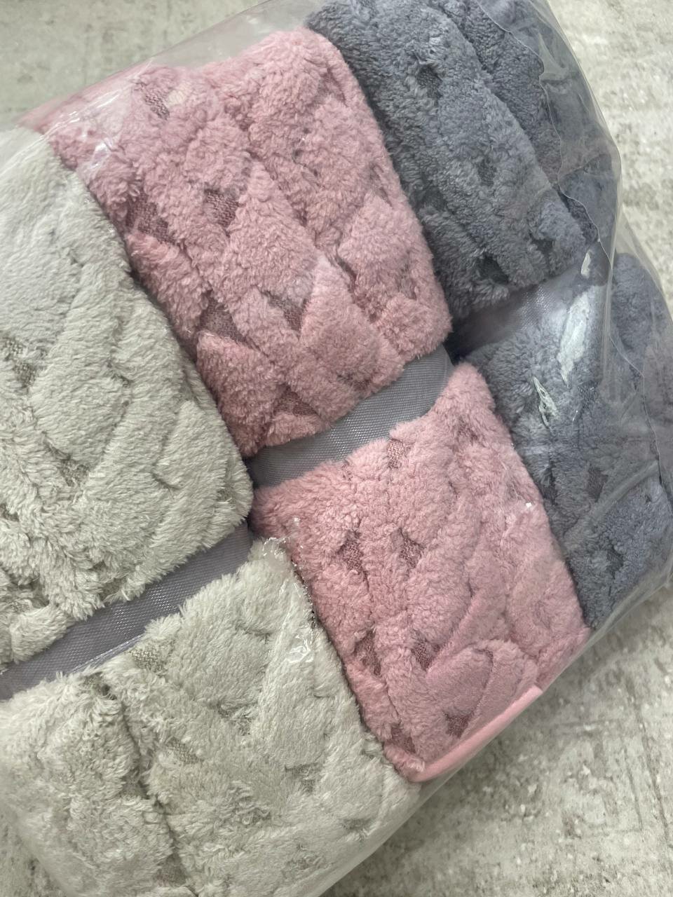 Комплект полотенец 3 шт. микрофибра 70*140 см