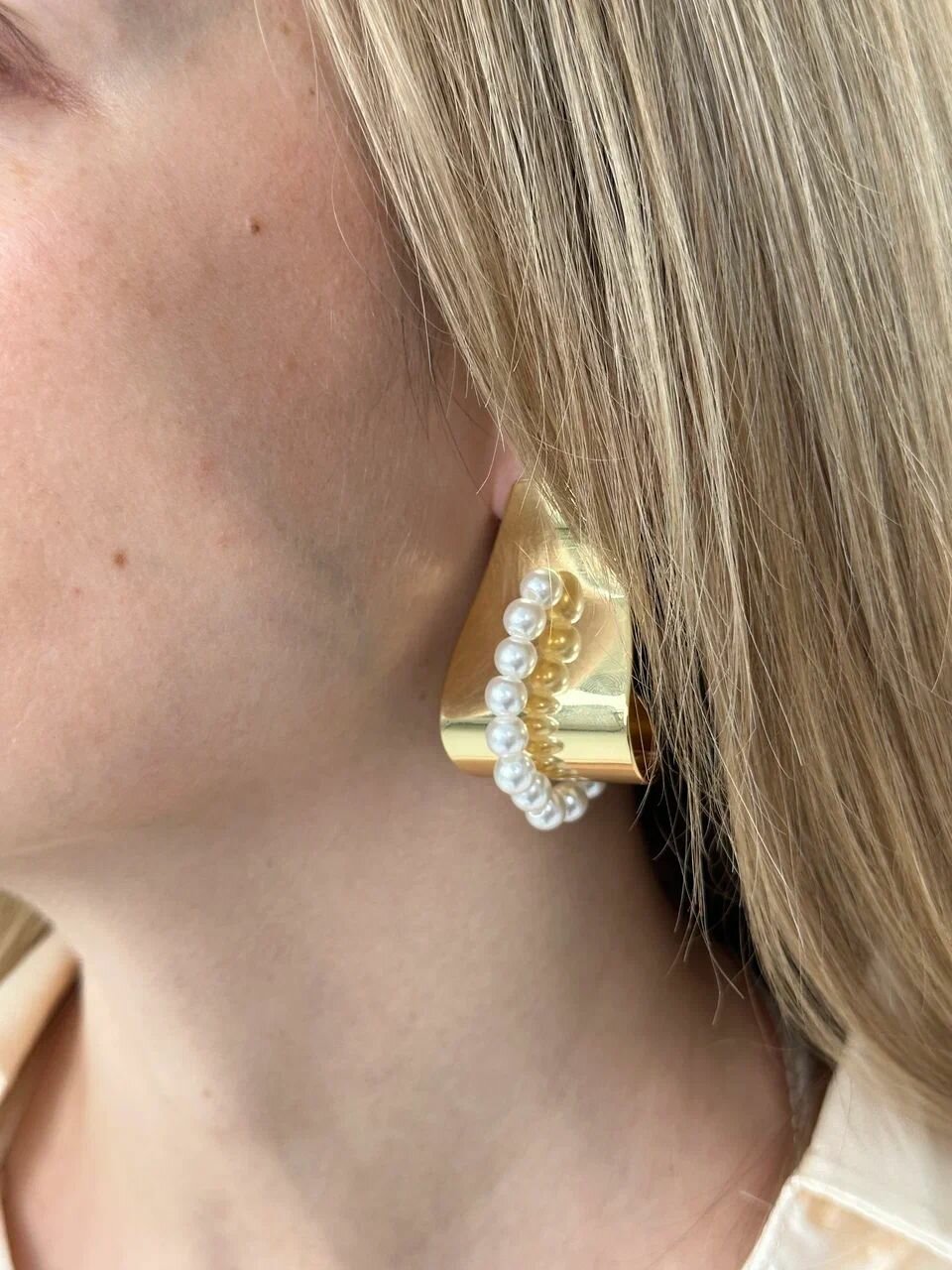 Серьги пусеты, с подвесками