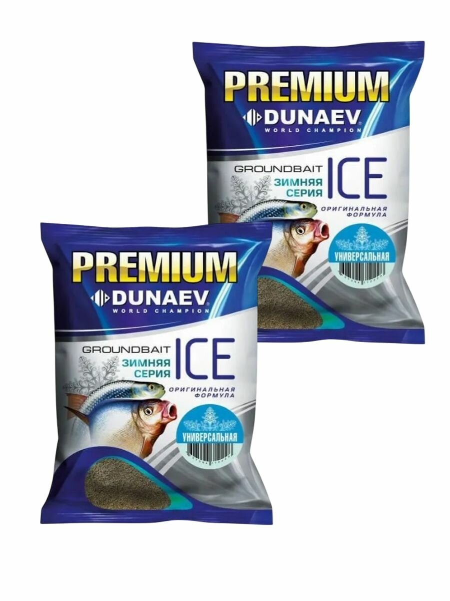 Прикормка "DUNAEV iCE-PREMIUM" Универсальная 2 шт. 1,8 кг