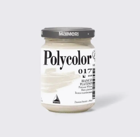 Краска акриловая Maimeri Polycolor белила платиновые / 350мл