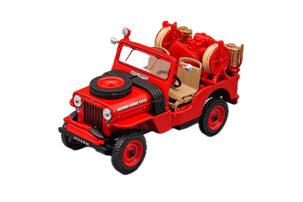 Модель коллекционная ALTAYA Jeep hotchkiss ccfl maheu-labrosse / джип пожарная